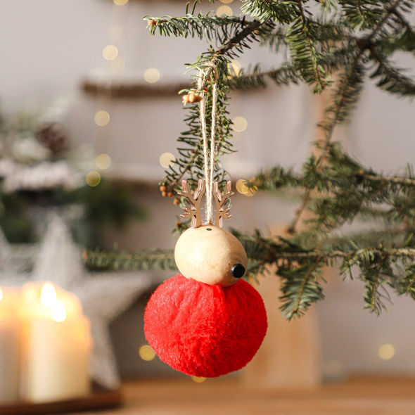 → Zawieszka GLARS renifer czerwony 9x13 cm | Komfort